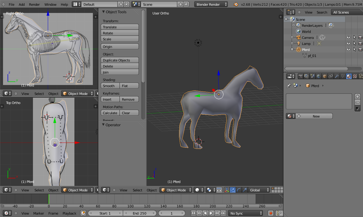 Pferd - Blender 3D Models : Blender 3D Models